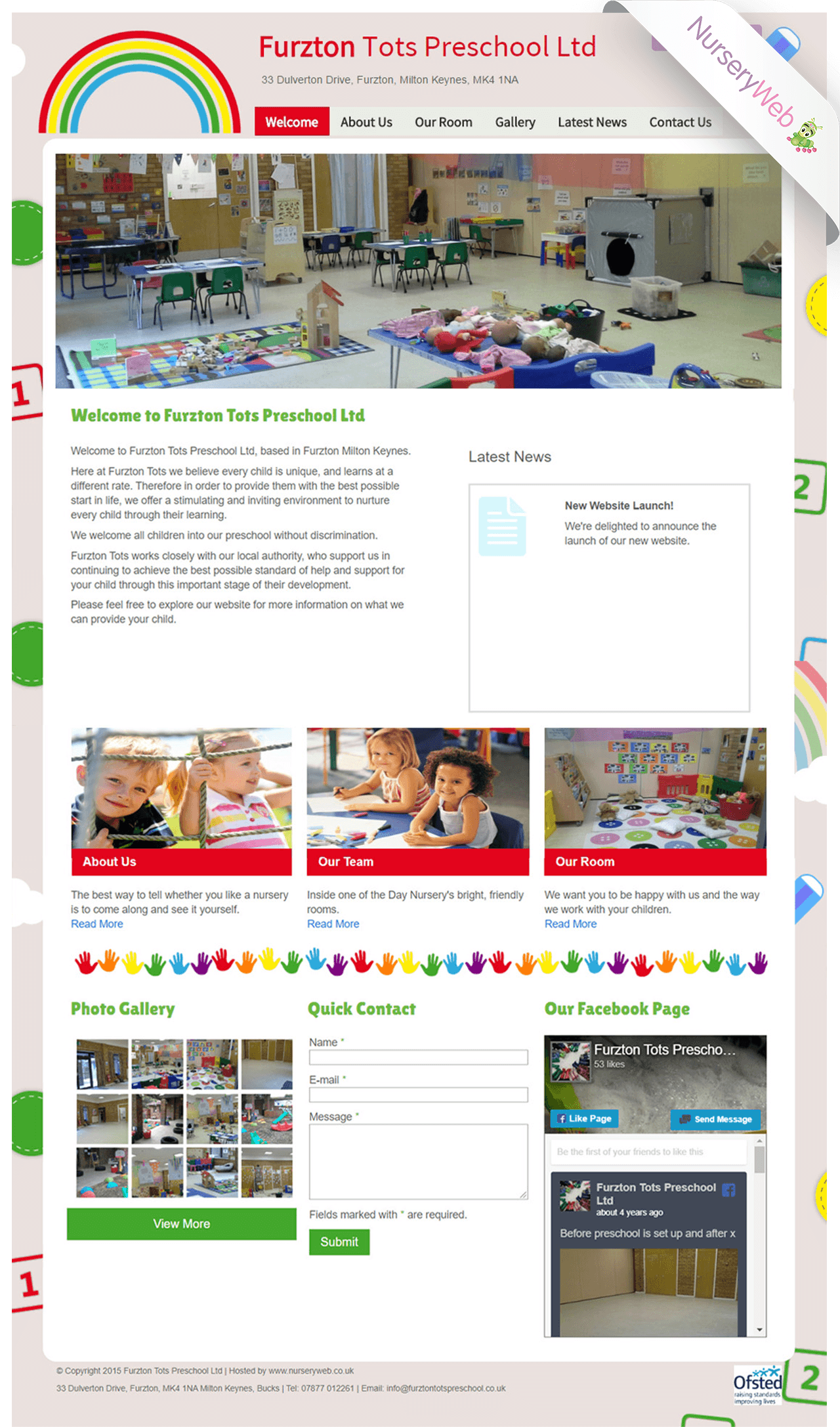 Sample Portfolio of Nurseries Website Design | NurseryWeb