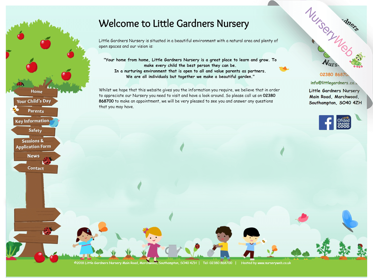 Sample Portfolio of Nurseries Website Design | NurseryWeb