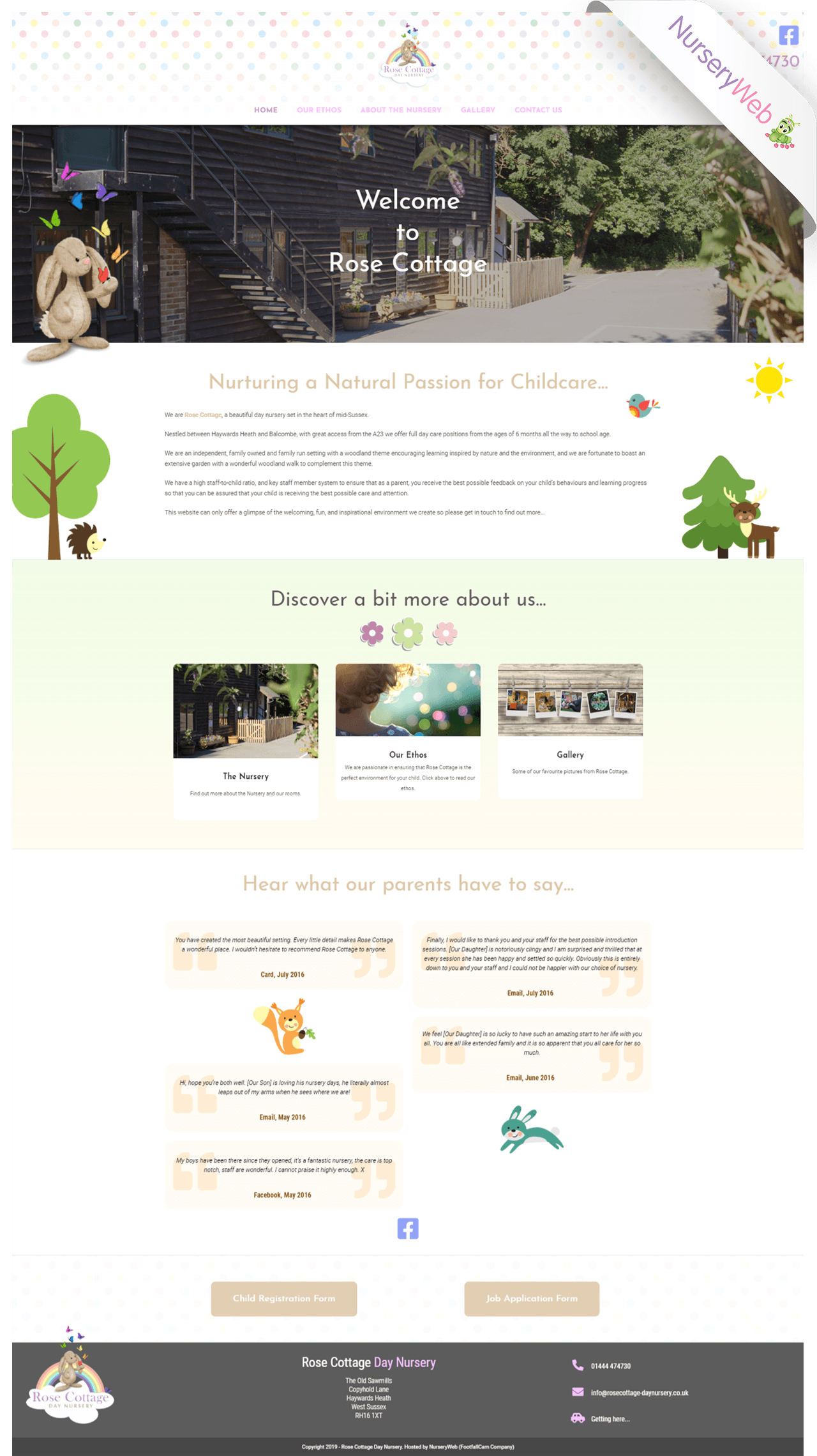 Sample Portfolio of Nurseries Website Design | NurseryWeb