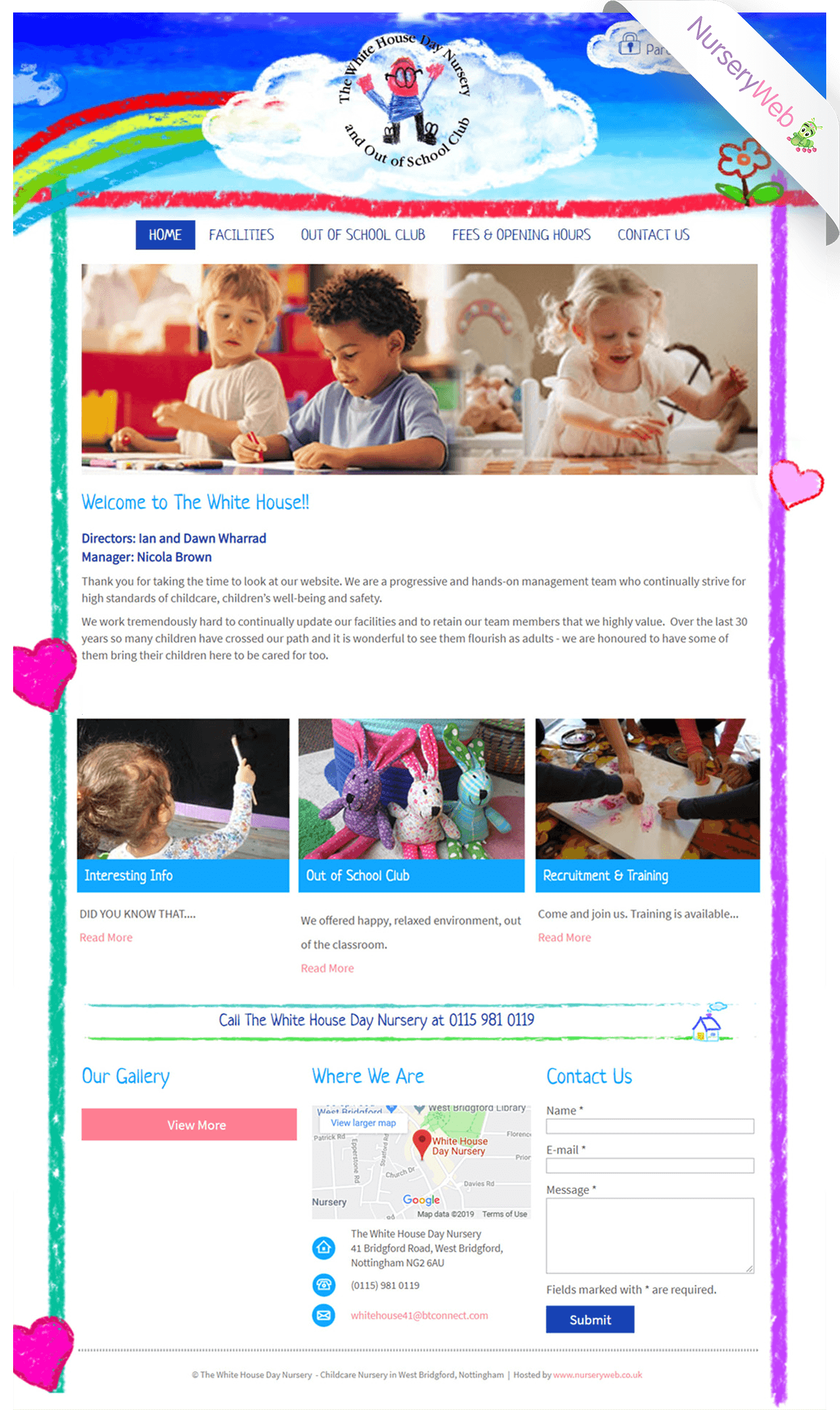 Sample Portfolio of Nurseries Website Design | NurseryWeb